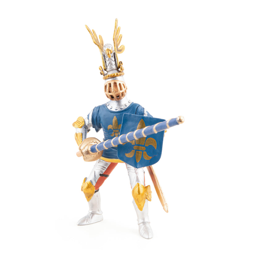 Blue Knight Fleur-de-lis Figurine - Medieval | Papo France