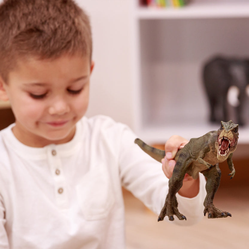 Green Running T-Rex Figurine - Dinosaurs | Papo France