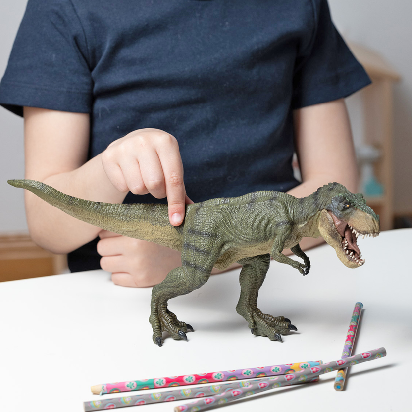 Green Running T-Rex Figurine - Dinosaurs | Papo France